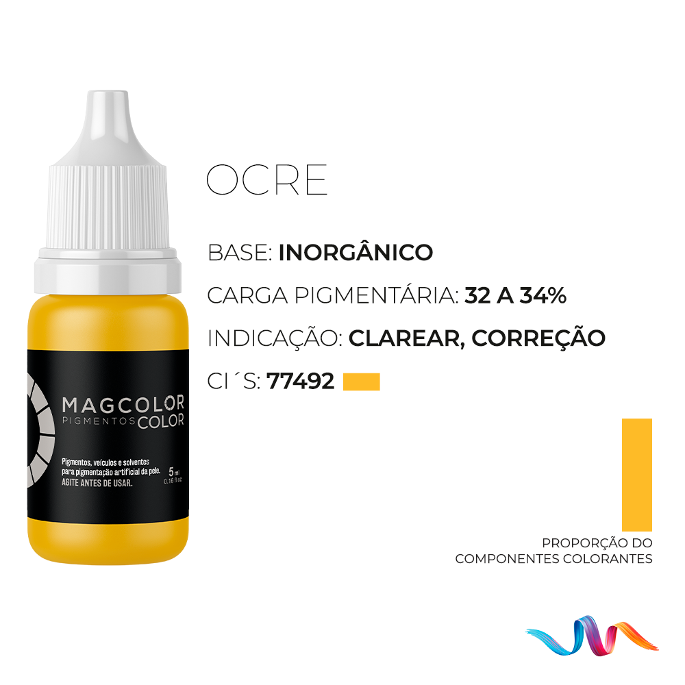 Pigmento Mag Color – OCRE – 5 ml – Mag Loja – A loja da Mag Estetica